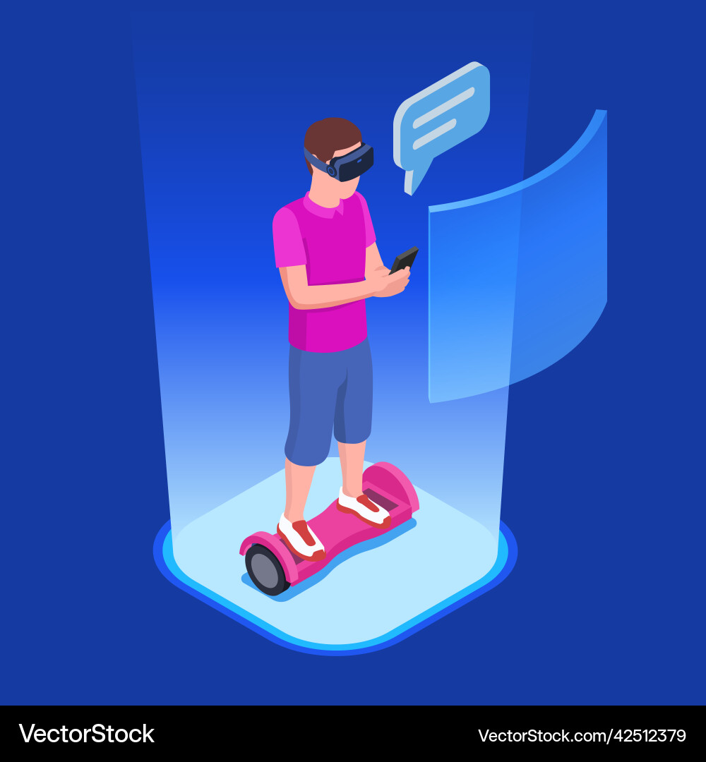 Generation z guy composition Royalty Free Vector Image