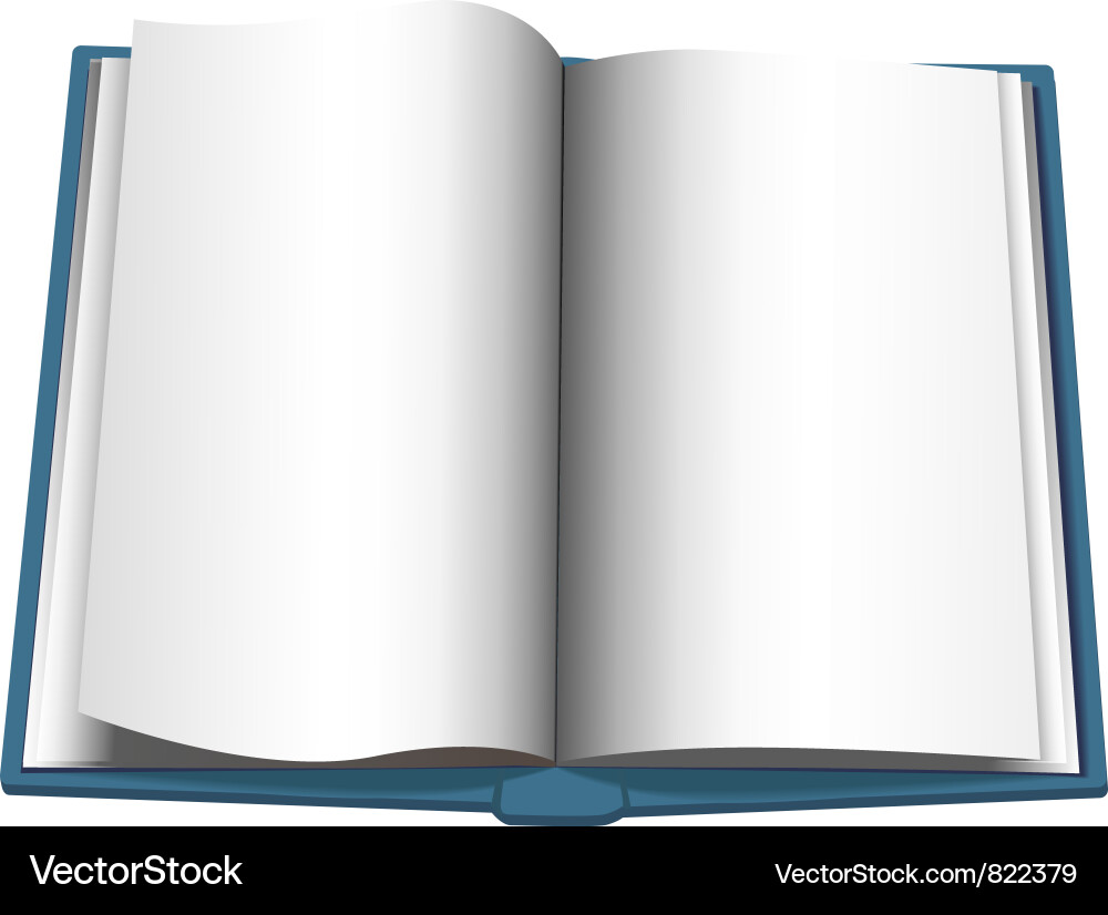 Open book page Royalty Free Vector Image - VectorStock