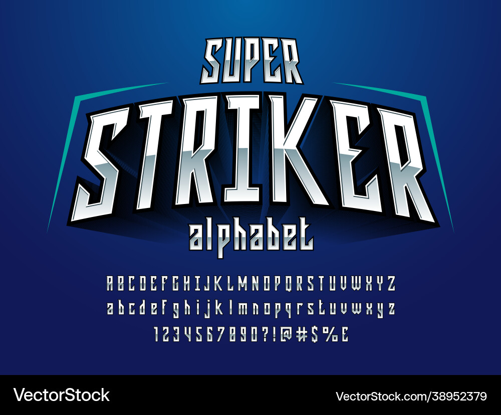 Sport font Royalty Free Vector Image - VectorStock