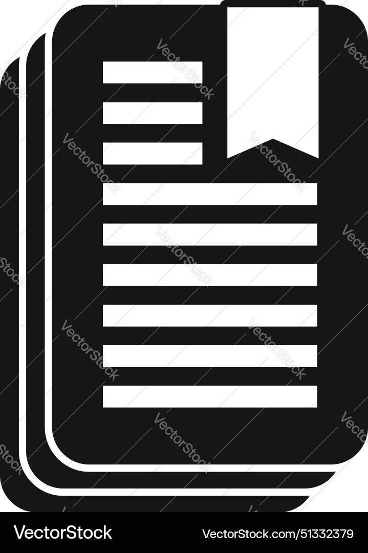 Stacked document icons with bookmark Royalty Free Vector