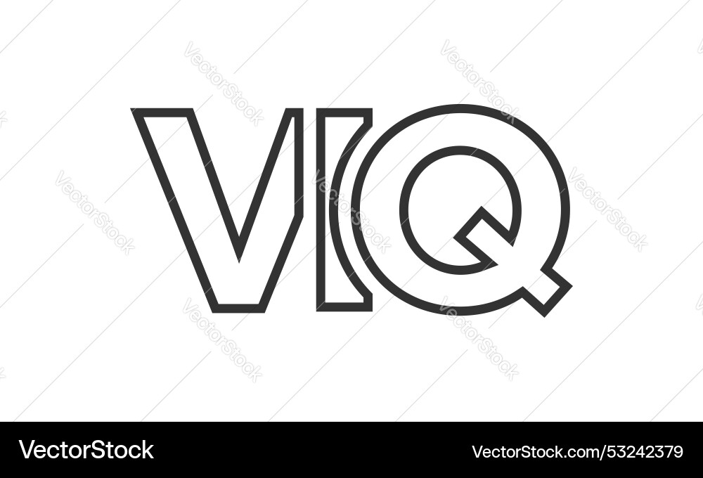 Viq logo design template with strong and modern Vector Image