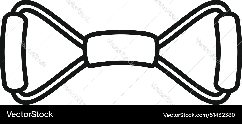 Black and white bow tie Royalty Free Vector Image