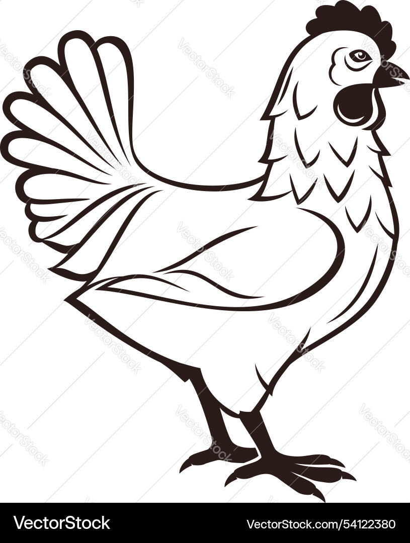 Design of hen Royalty Free Vector Image - VectorStock