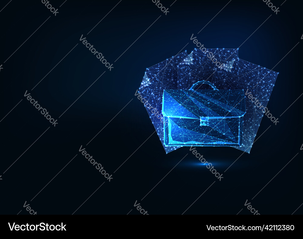 Futuristic portfolio business contract concept Vector Image