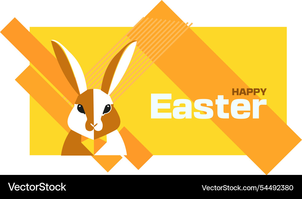 Happy easter - banner card Royalty Free Vector Image