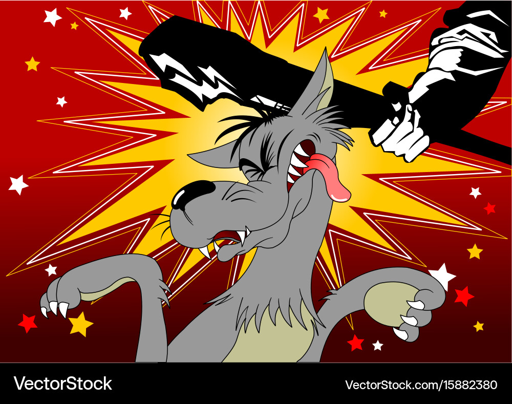 Hunting for a wolf Royalty Free Vector Image - VectorStock