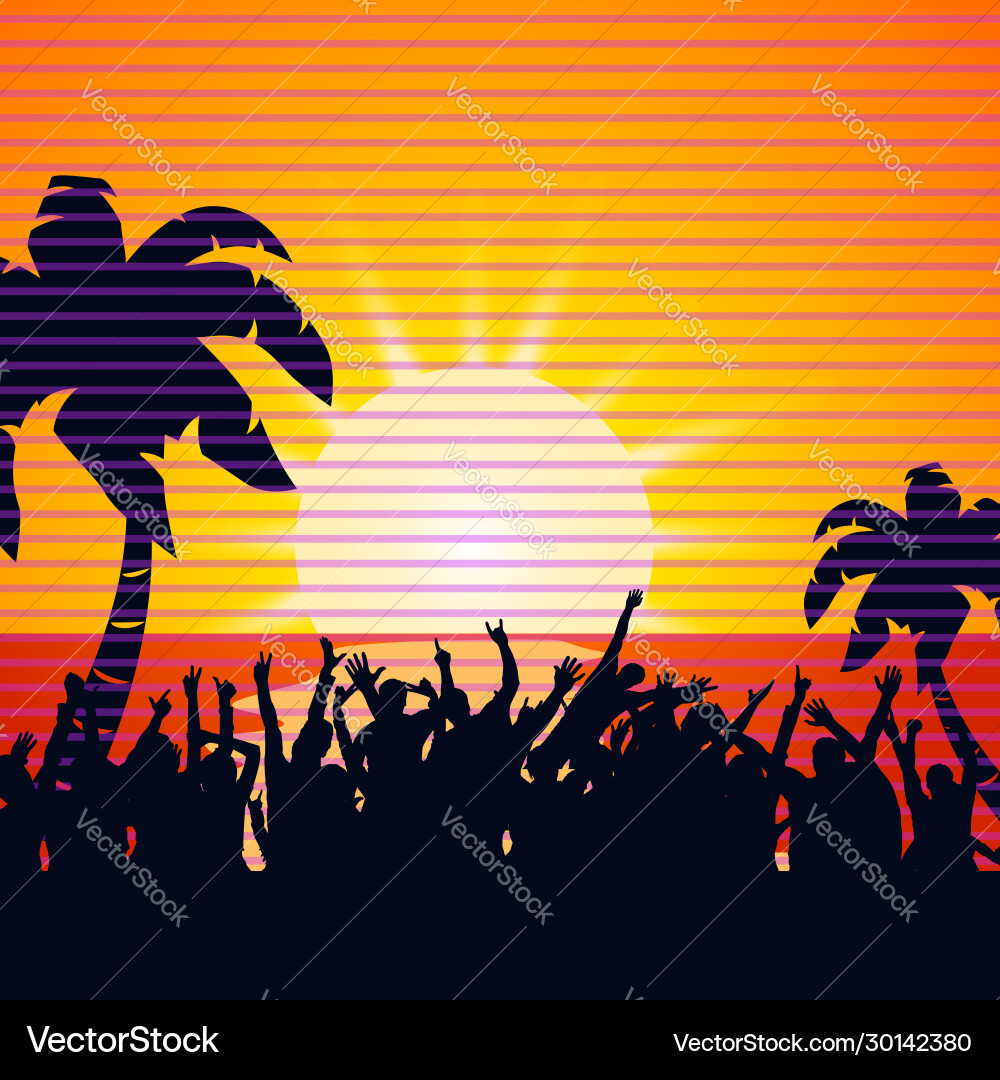 Island party24 Royalty Free Vector Image - VectorStock