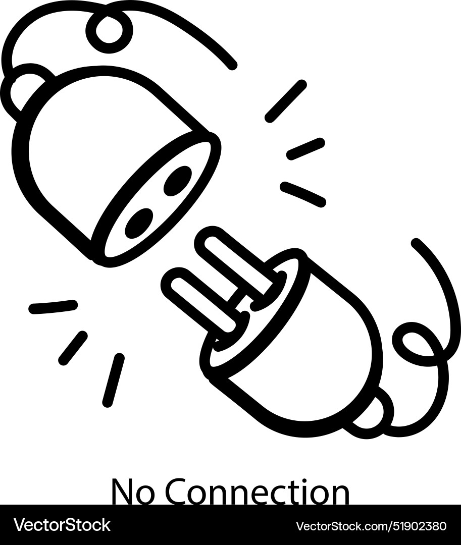 No connection Royalty Free Vector Image - VectorStock