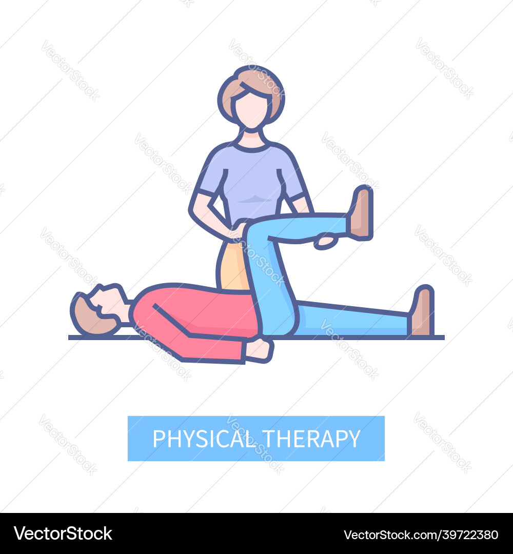 Physical therapy - modern line design style icon Vector Image