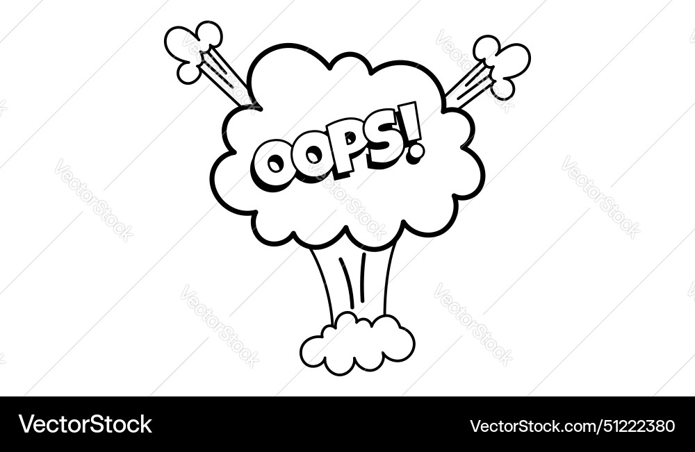 Pow comic bubble sound dialogue speech bubbles Vector Image