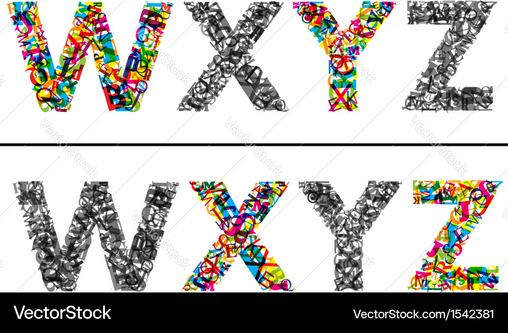 Colorful letters set for design Royalty Free Vector Image