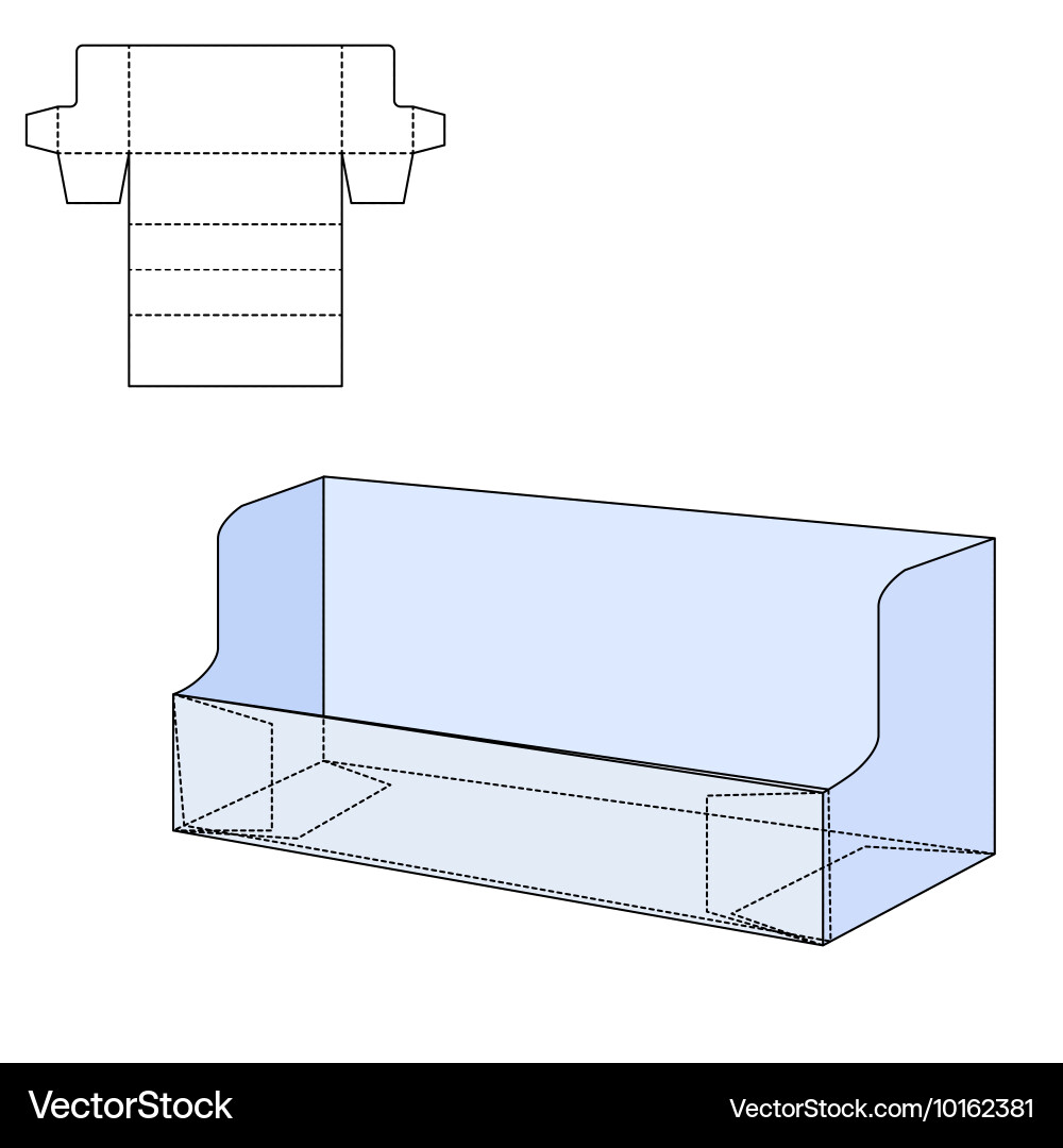 Diecut craft box Royalty Free Vector Image - VectorStock