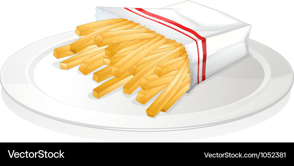 French fries Royalty Free Vector Image - VectorStock