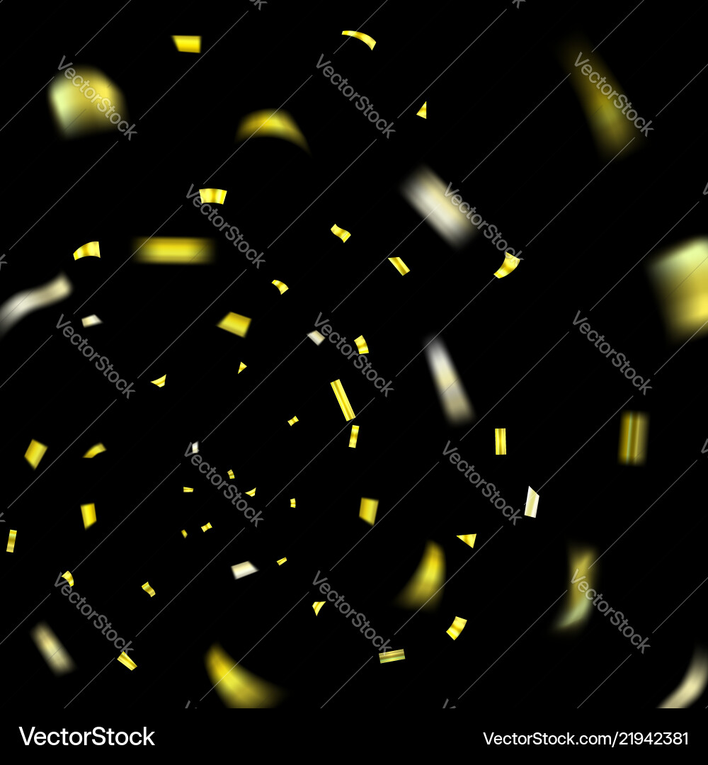 Gold confetti explosion celebration isolated Vector Image