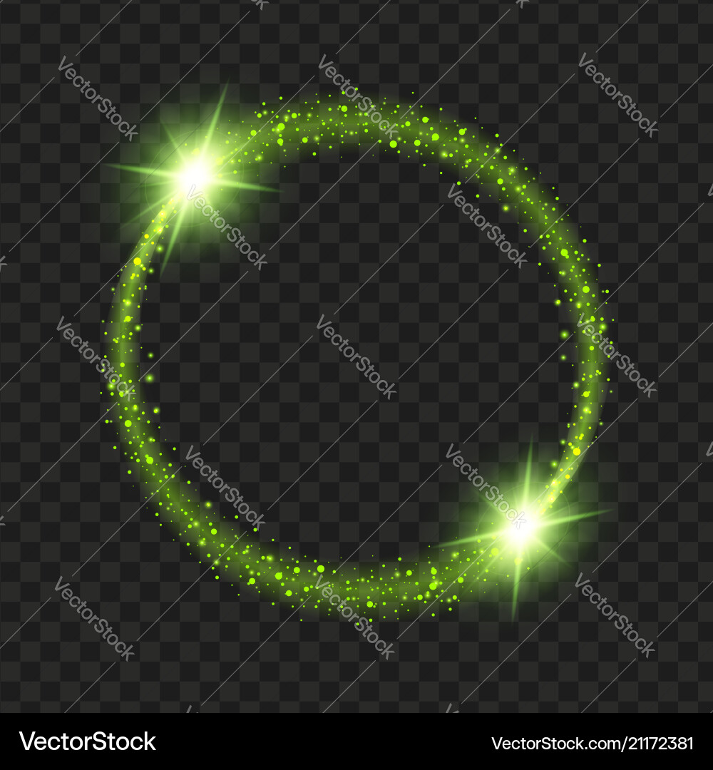 Green Sparkle Light Burst Royalty Free Vector Image