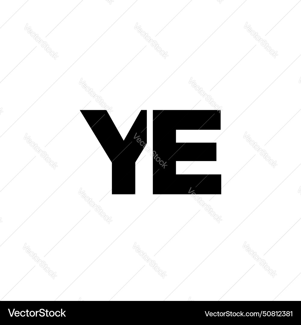 Letter y and e ye logo design template minimal Vector Image