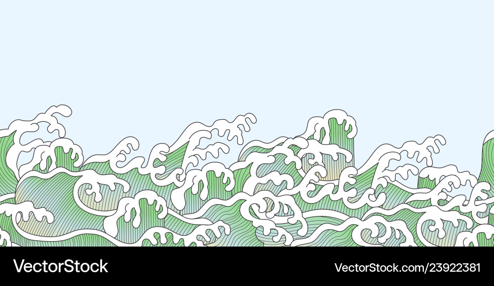 Ocean wave Royalty Free Vector Image - VectorStock