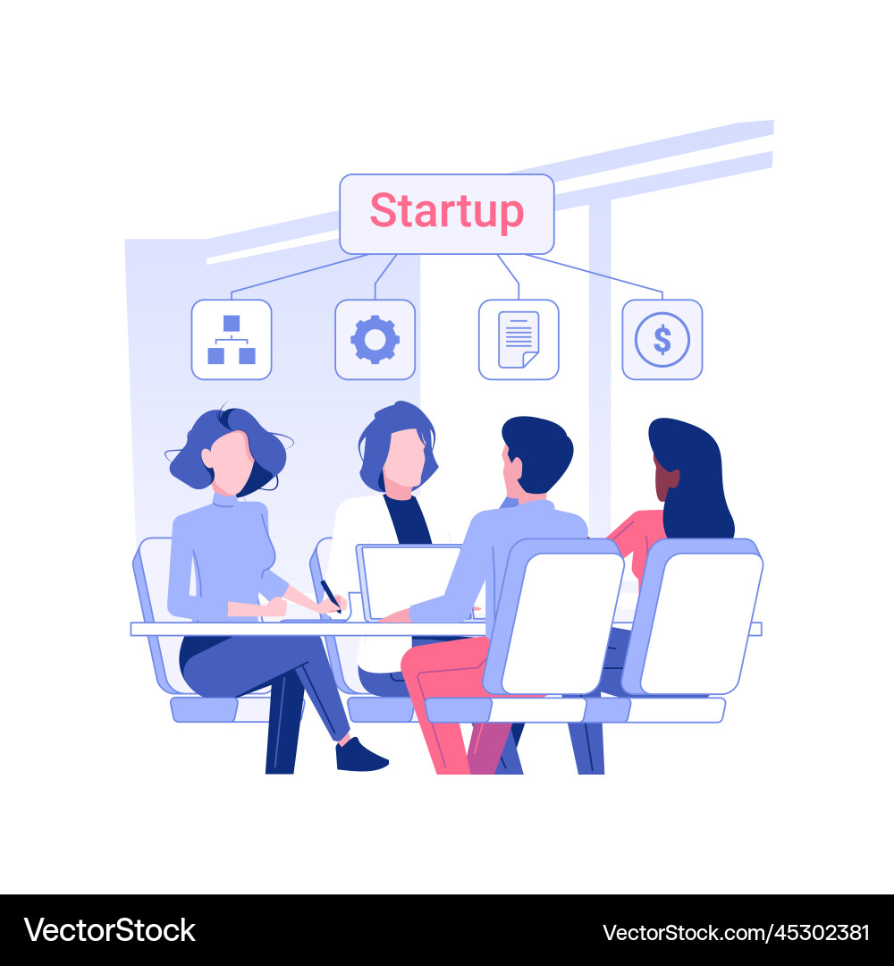 Startup accelerator isolated concept Royalty Free Vector