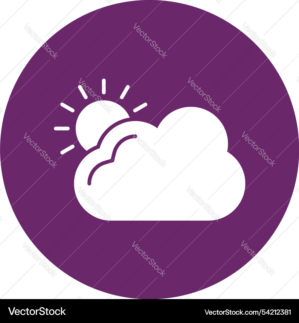 Sunny glyph circle icon Royalty Free Vector Image