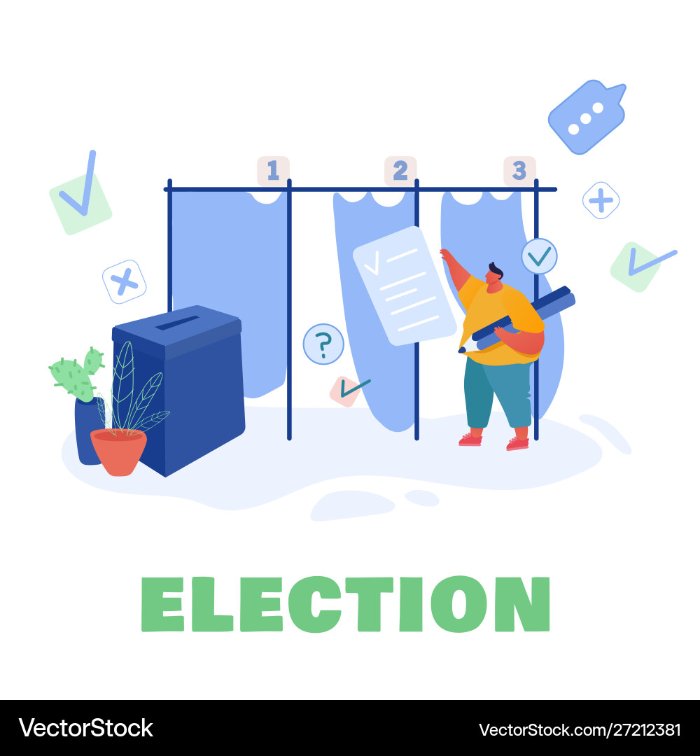 Voting and election concept template design pre Vector Image