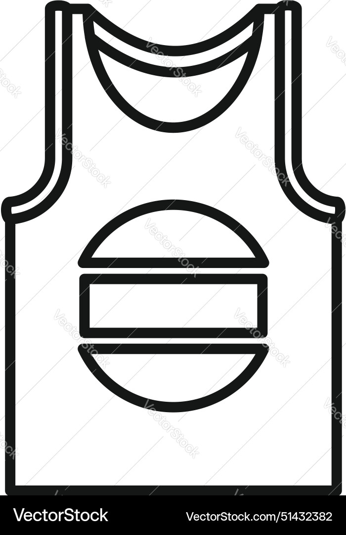 A sleeveless sports jersey Royalty Free Vector Image