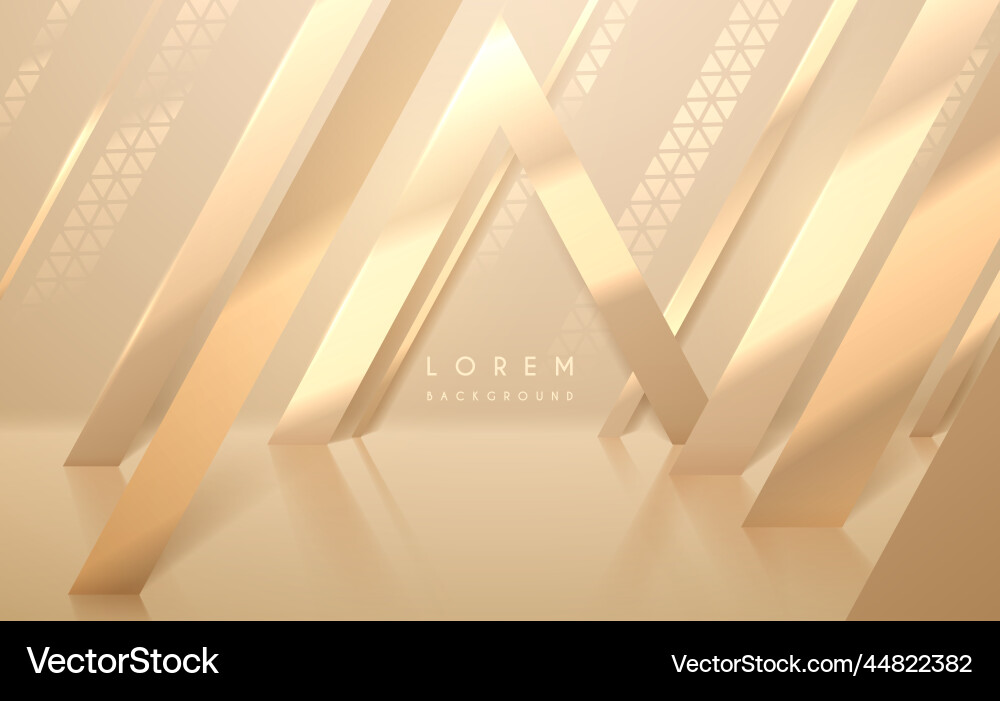 Abstract golden lines and shapes scene Royalty Free Vector