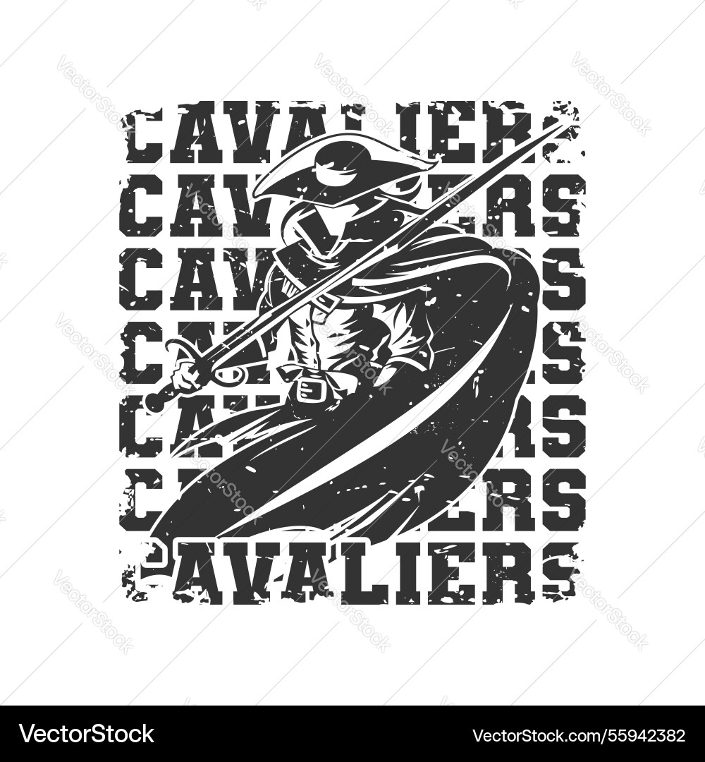 Cavaliers clip art design shape Royalty Free Vector Image