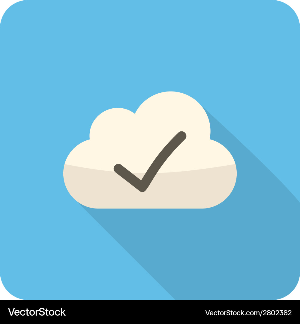 Cloud-Check-Symbol Lizenzfreies Vektorbild - VectorStock