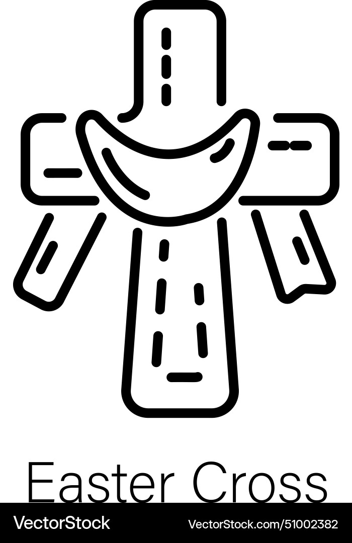 Easter cross Royalty Free Vector Image - VectorStock