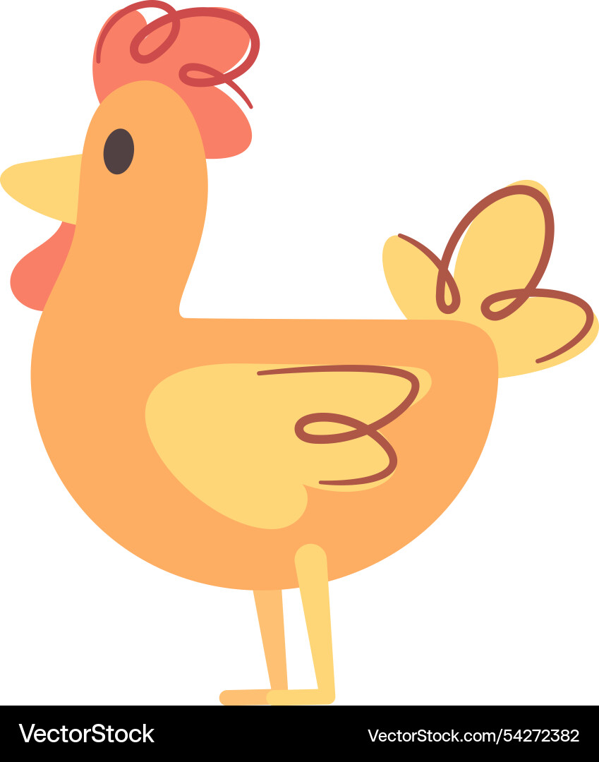 Hen farm bird animal Royalty Free Vector Image