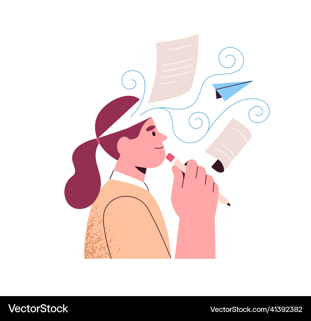 Imagination flow and creativity concept creative Vector Image