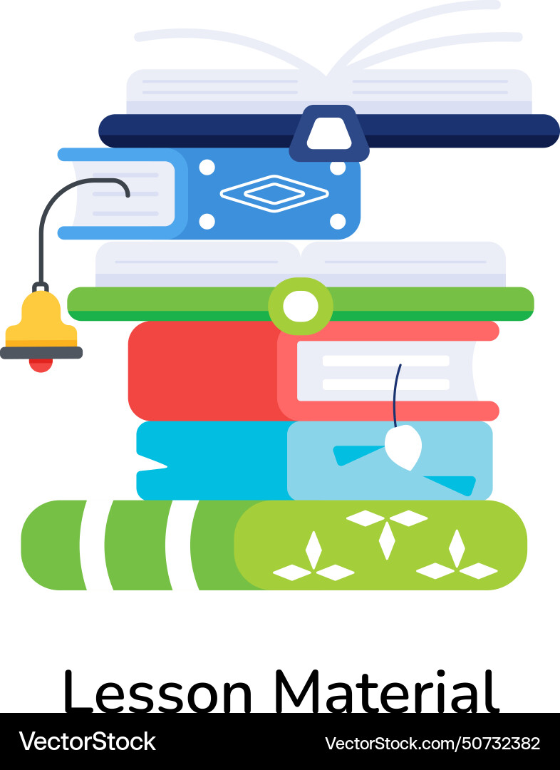 Lesson material Royalty Free Vector Image - VectorStock
