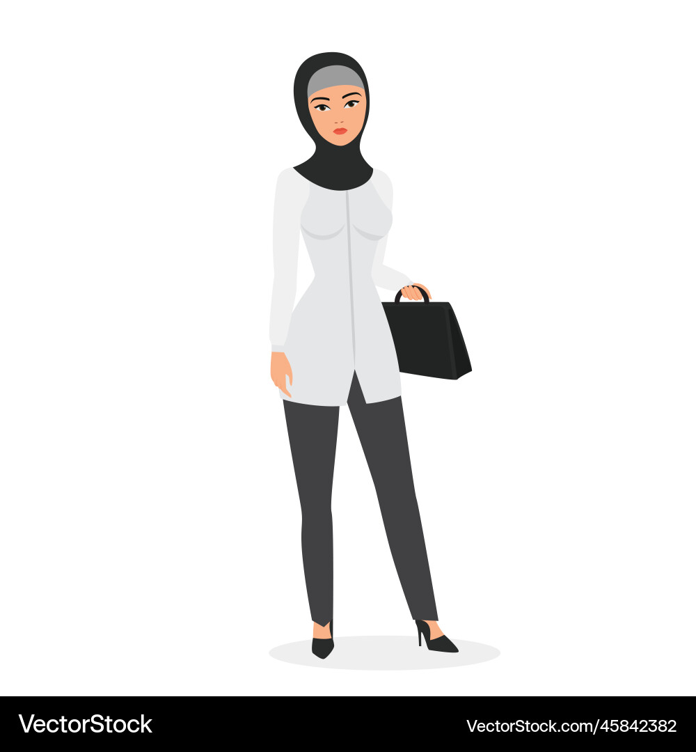 Modern arabian business woman Royalty Free Vector Image