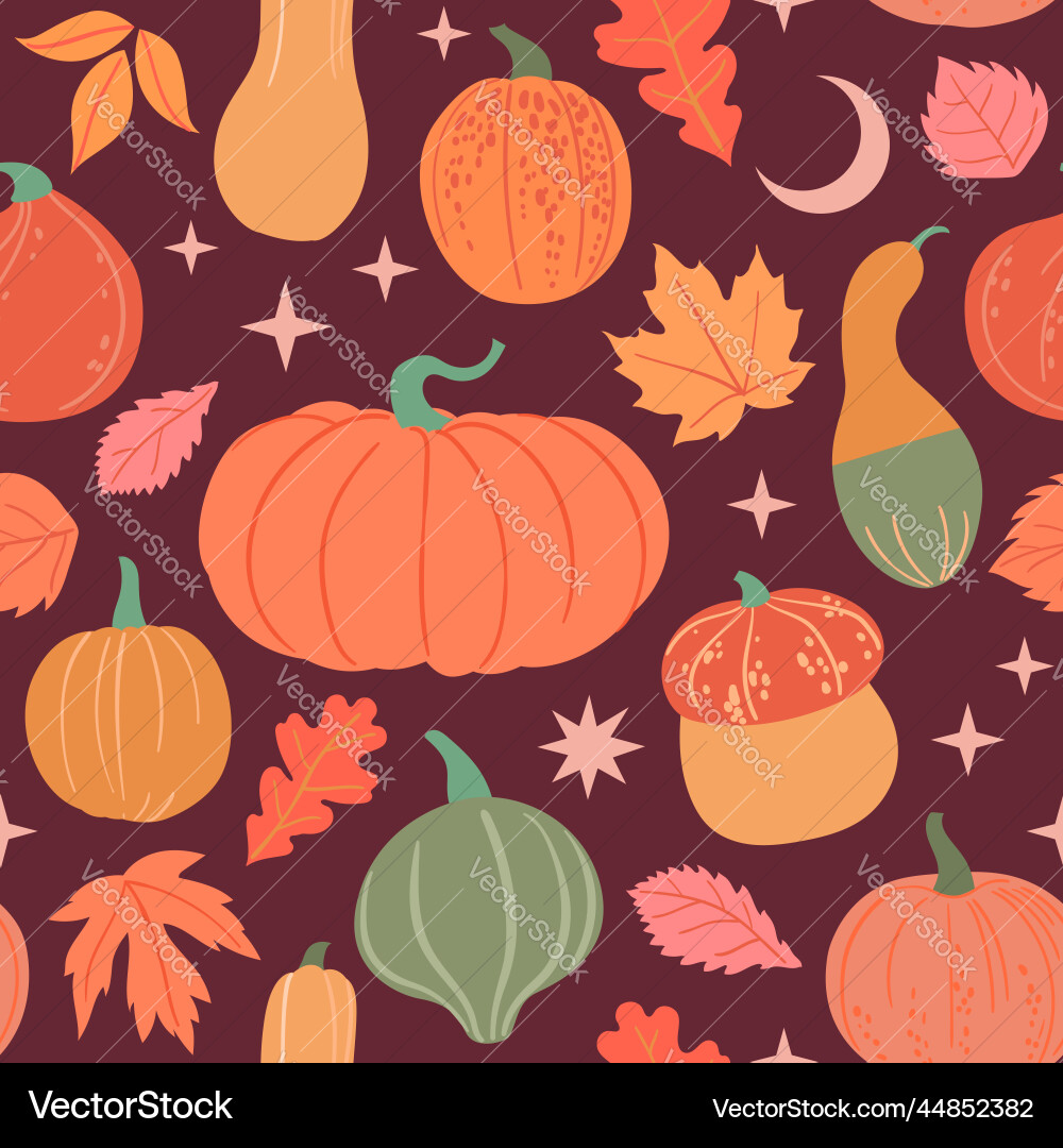 Pumpkin pattern Royalty Free Vector Image - VectorStock