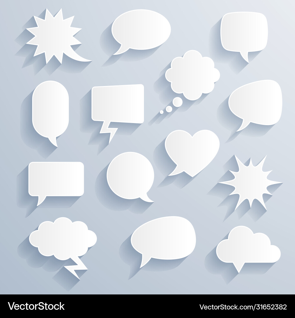 Shaded comic balloons Royalty Free Vector Image