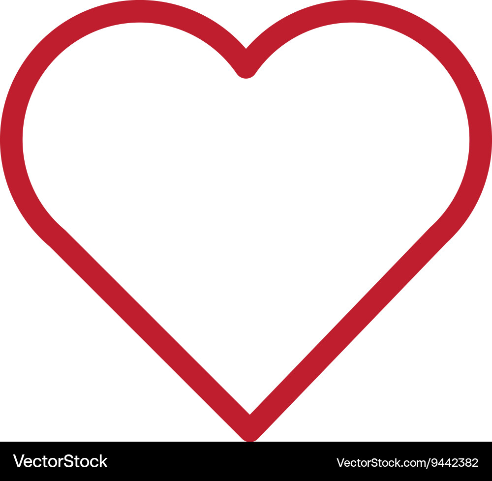 Simple red heart Royalty Free Vector Image - VectorStock
