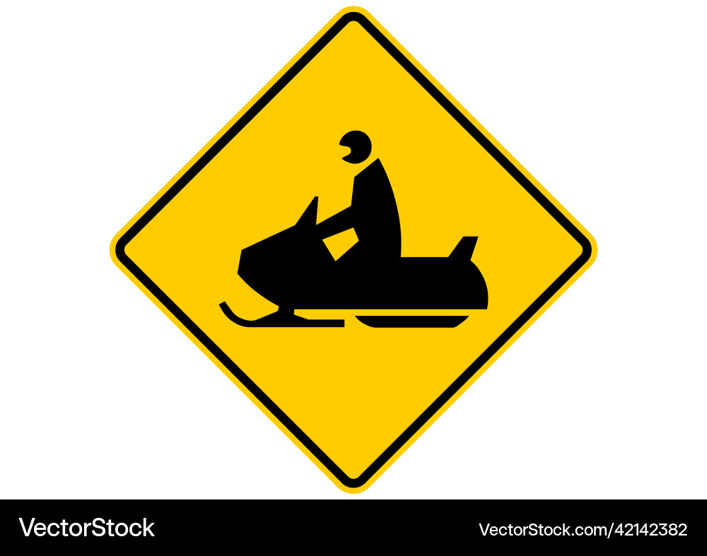 Snowmobile Royalty Free Vector Image - VectorStock
