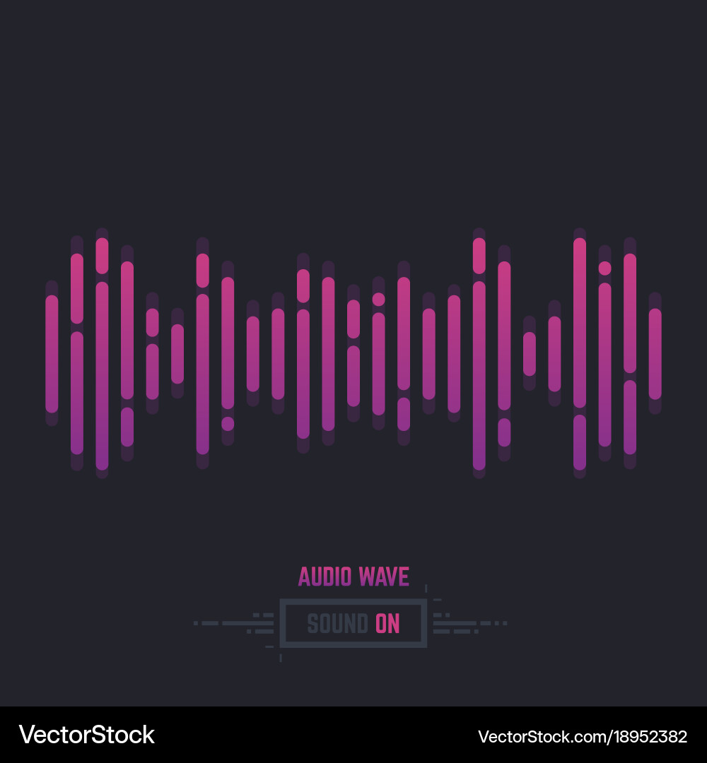 Sound wave audio Royalty Free Vector Image - VectorStock