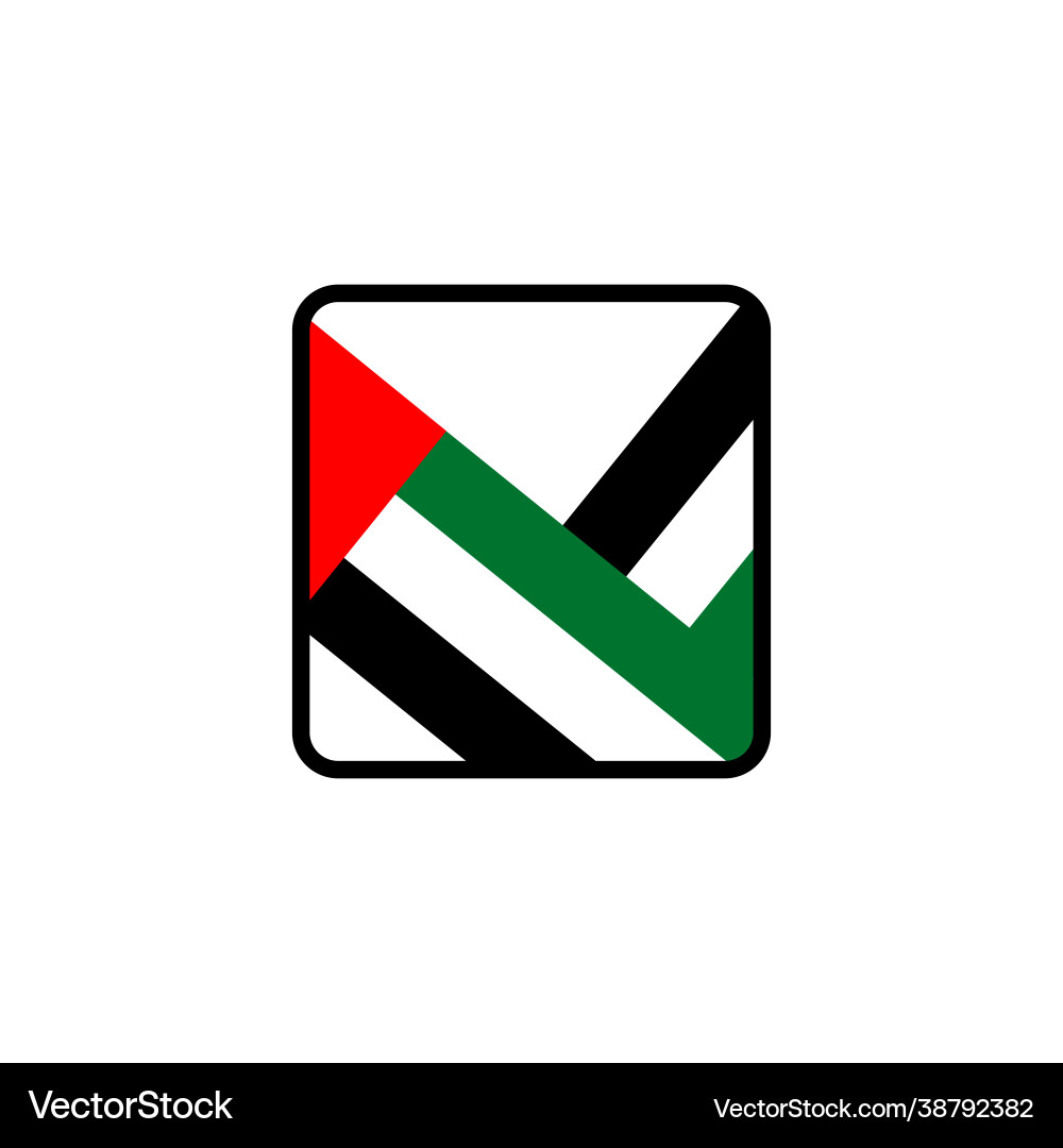 United arab emirates uae flag icon logo design Vector Image