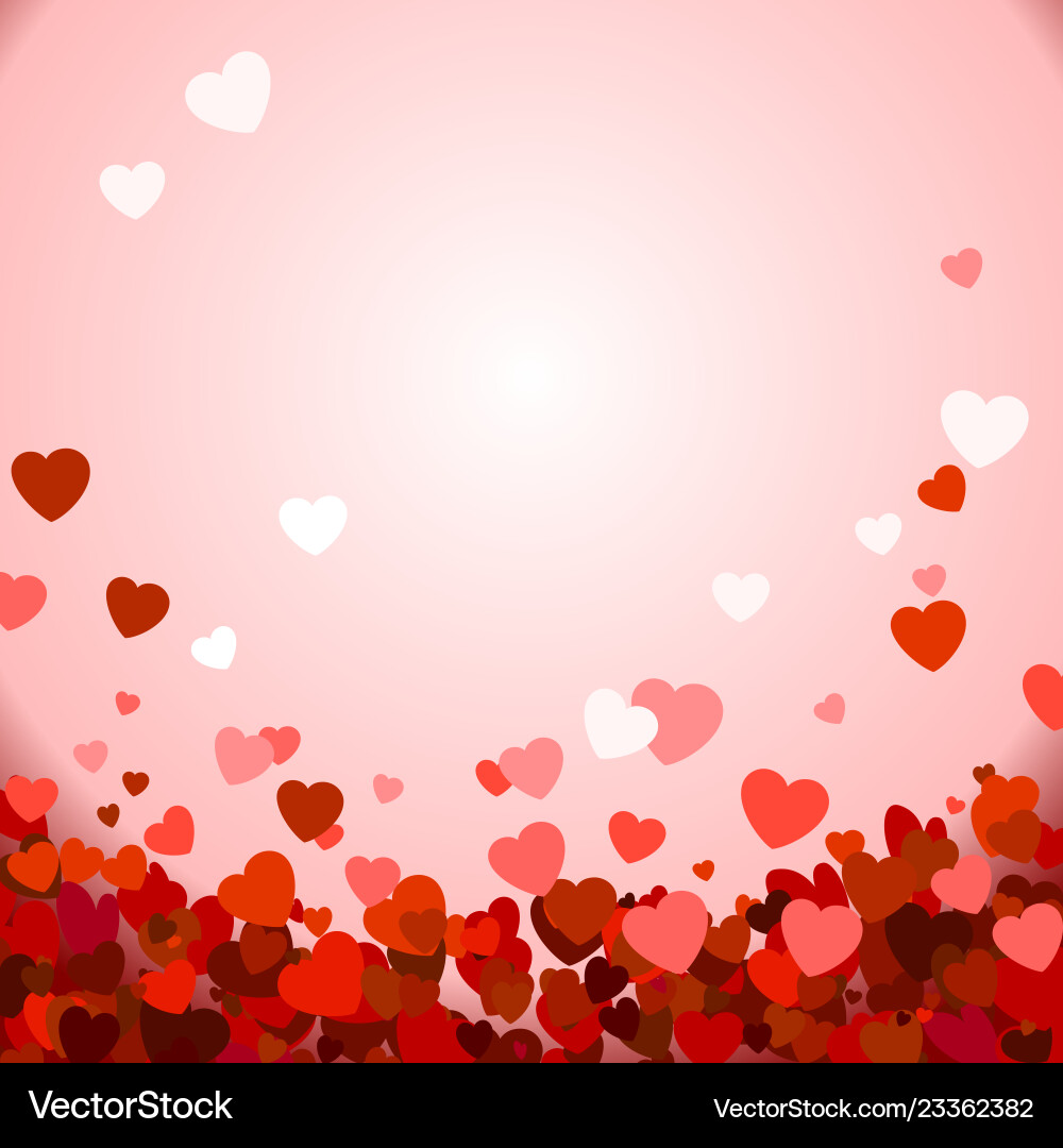 Valentines day background with hearts romantic Vector Image