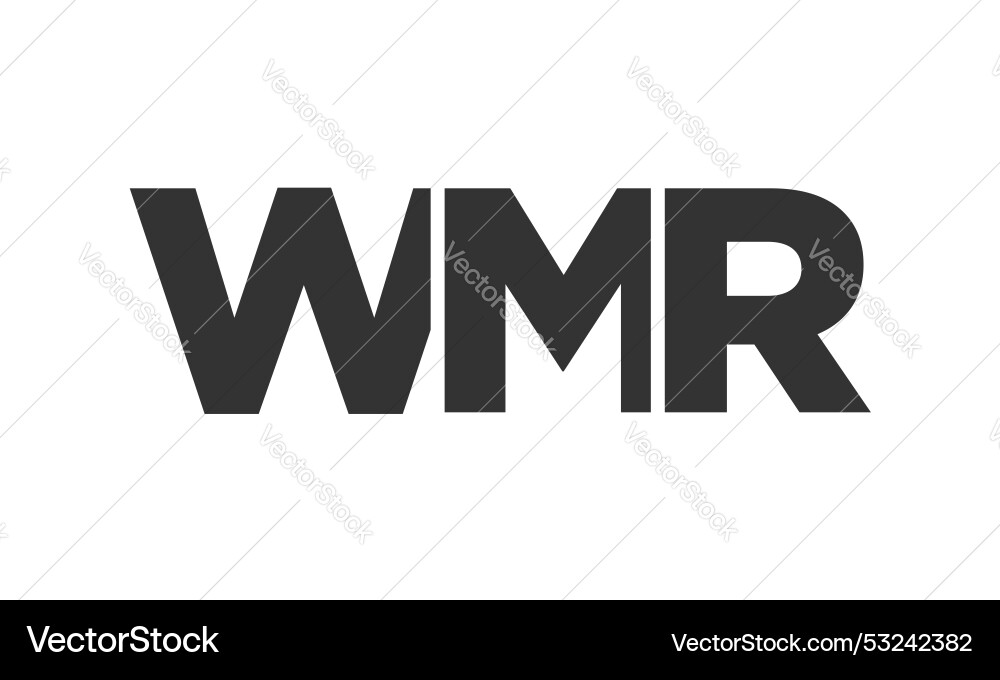 Wmr logo design template with strong and modern Vector Image