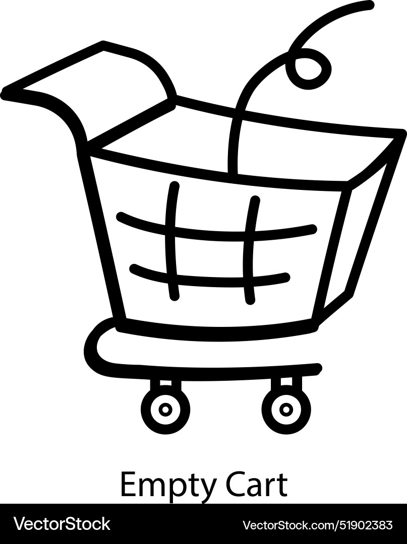 Empty cart Royalty Free Vector Image - VectorStock