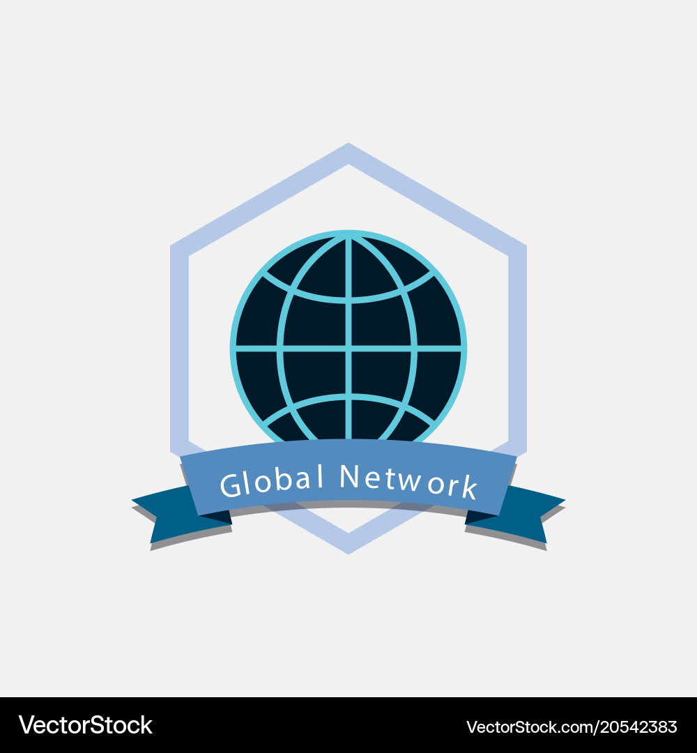 Global network design Royalty Free Vector Image