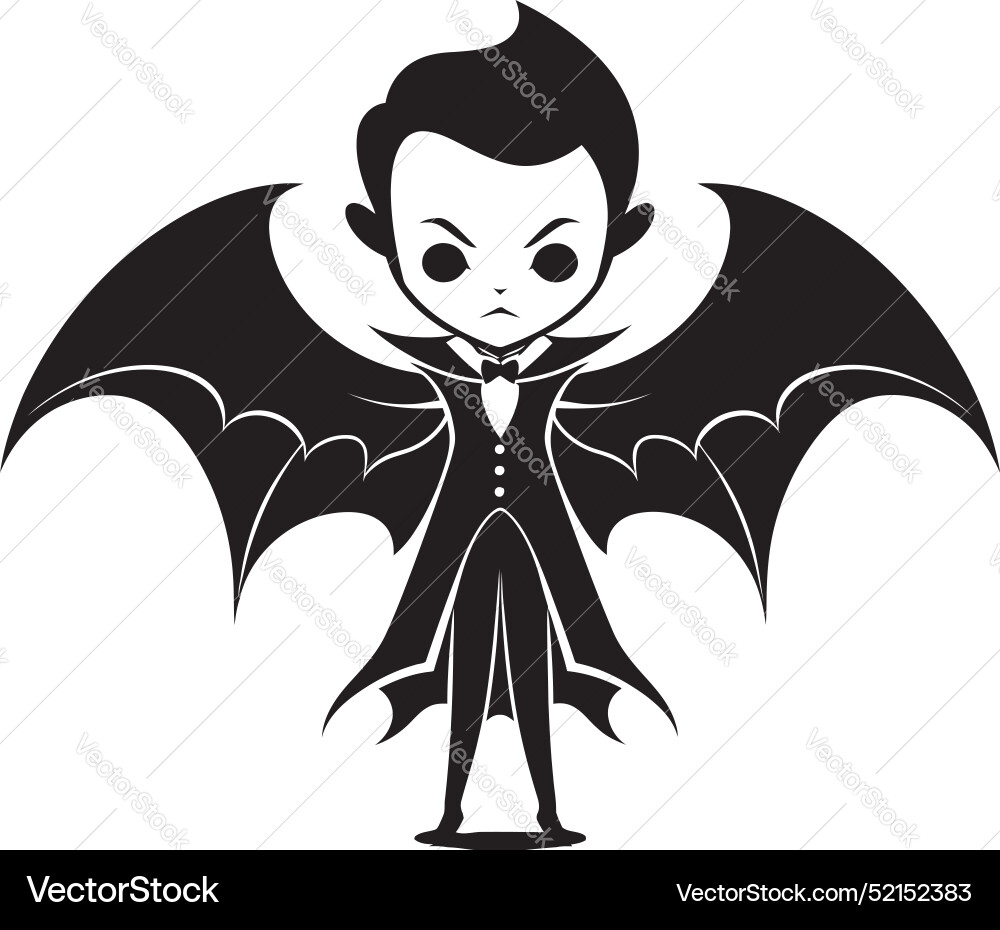 Magical vampire dracula emblem in delight Vector Image