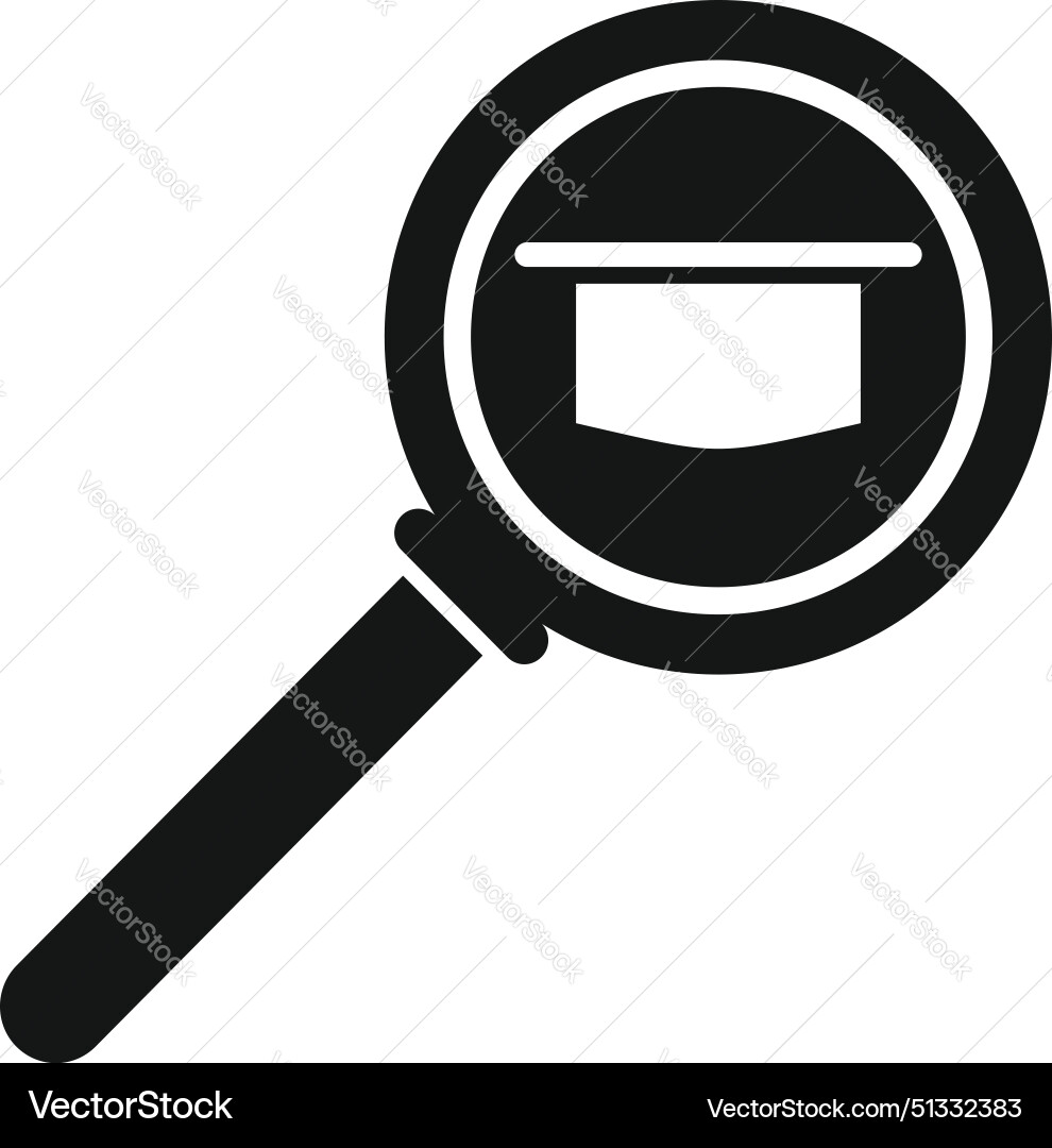 Magnifying glass icon with folder Royalty Free Vector Image