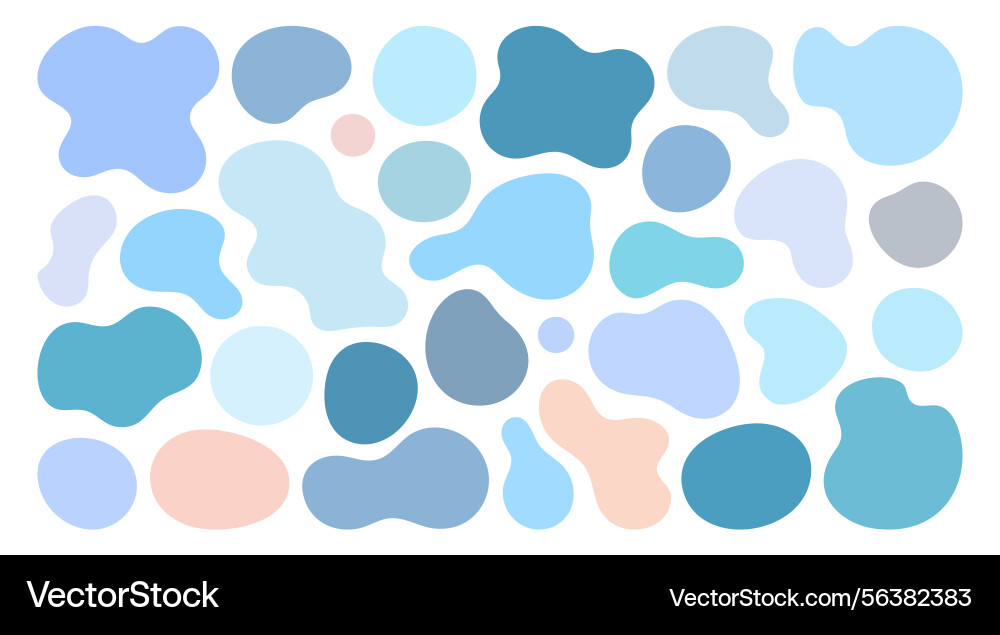 Organic shape round form set liquid blob Vector Image
