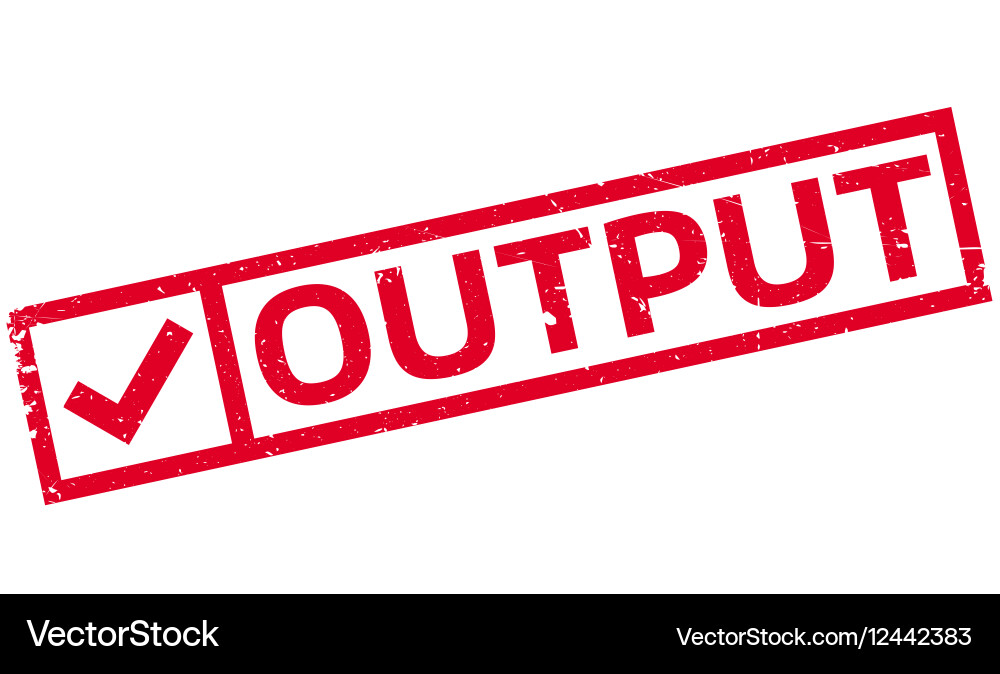 Output rubber stamp Royalty Free Vector Image - VectorStock