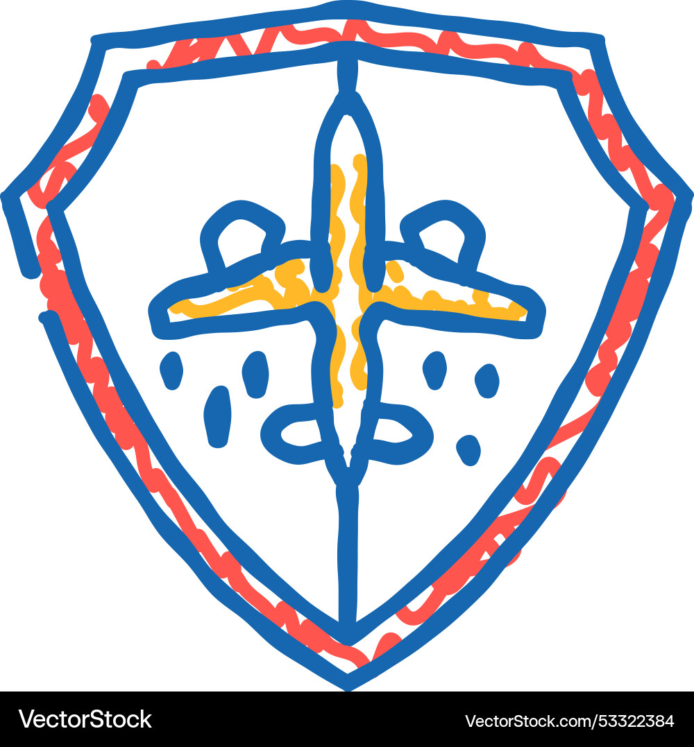 Aviation safety aeronautical engineer icon doodle Vector Image