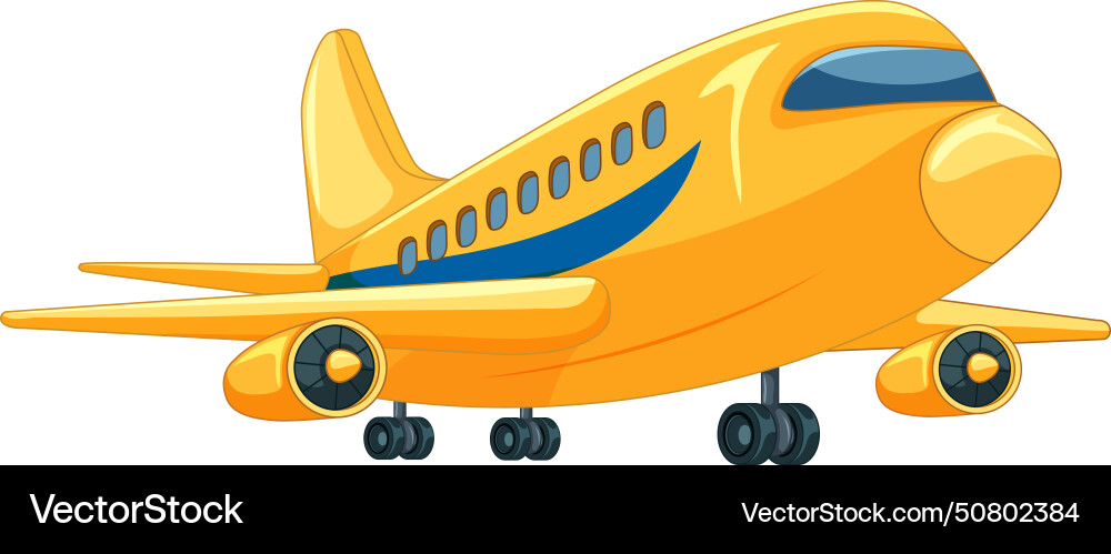 Brightly colored of an airplane Royalty Free Vector Image