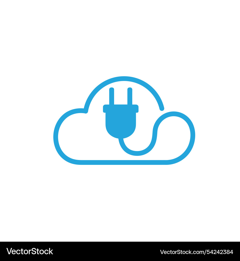 Cloud plug electric logo symbol design icon Vector Image